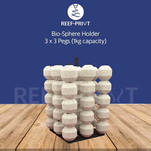 Bio-Sphere Holder (3x3 Pegs - 1kg Capacity) – REEF-PRINT
